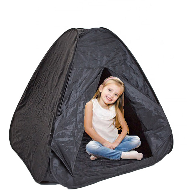 Black Children's kids dark den tent Playhouse Popup Tents for quiet ...