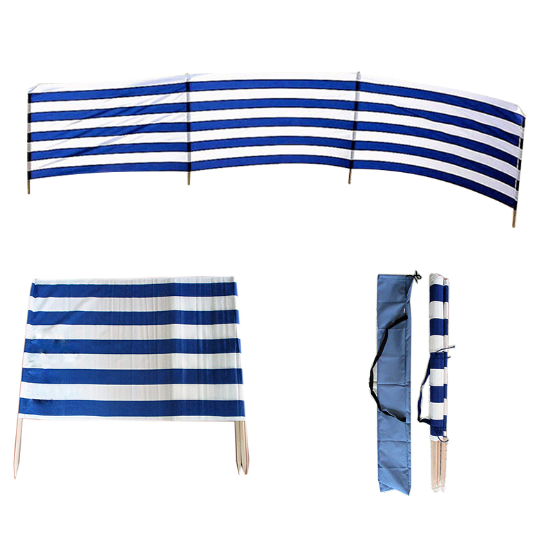 Navy Theme Wood Poles Windbreak Beach Wind Screen Privacy Windblocker ...