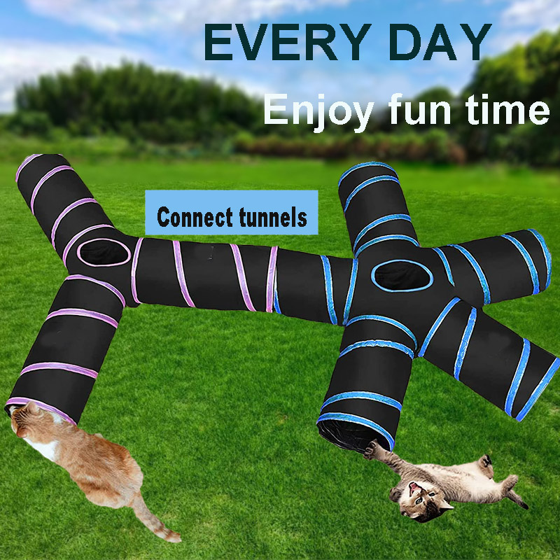 Nice Cat Tunnel Tube 5 Way Tunnels ，Hot Sales Cat Funnel Toys, pet play ...